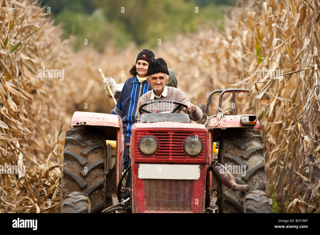 Farmer daughter on tractor hi-res stock photography and images - Alamy