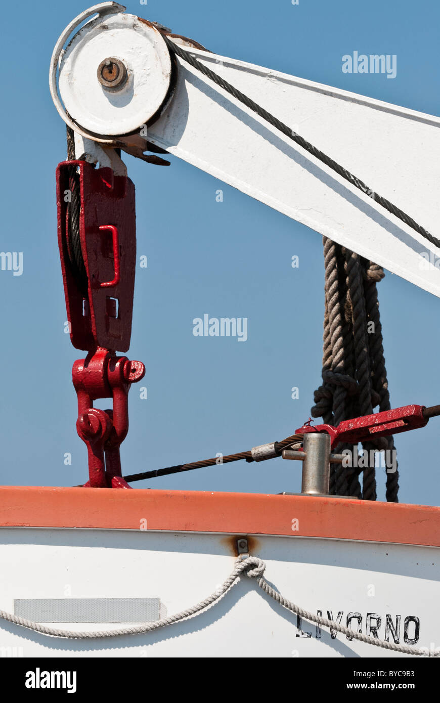 Detail of a lifeboat Stock Photo - Alamy