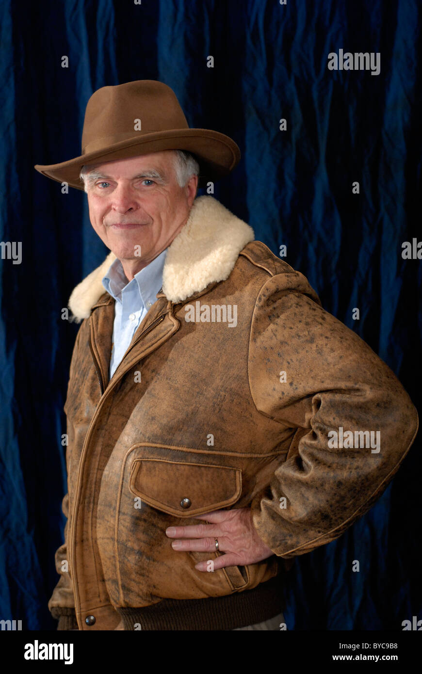 Stan Gregg; Photographer; Self Portrait; Wearing a Sheepskin Bomber ...