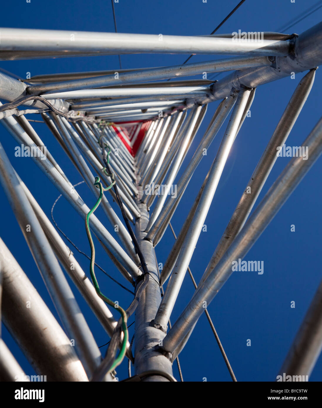 Telecommunication mast 's tubular steel construction , Finland Stock ...