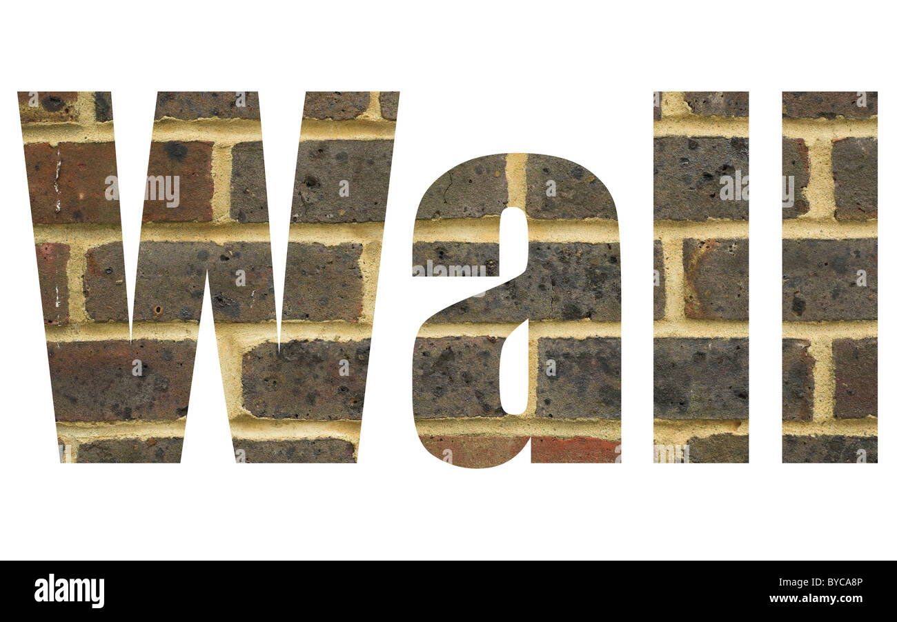 Word picture featuring wall Stock Photo - Alamy