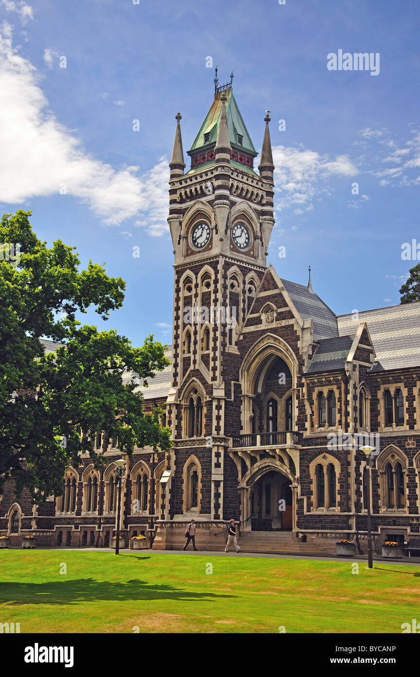 View of campus showing University Clock Tower, University of Otago ...