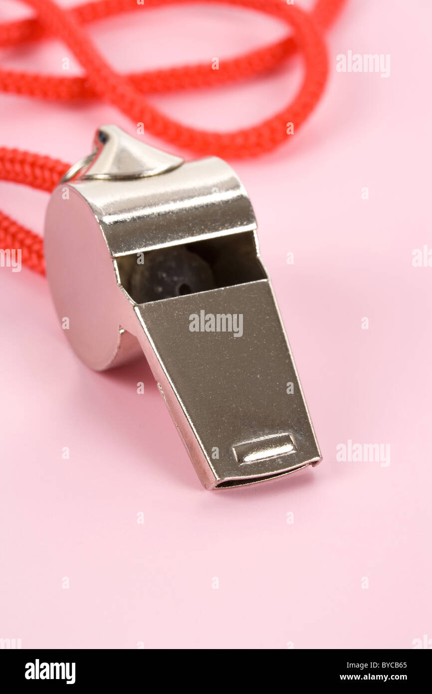 a whistle with pink background Stock Photo - Alamy