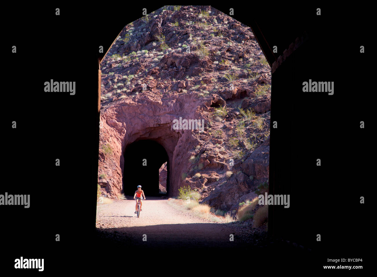 Biking the Railroad Tunnel Trail, Lake Mead National Recreation Area ...