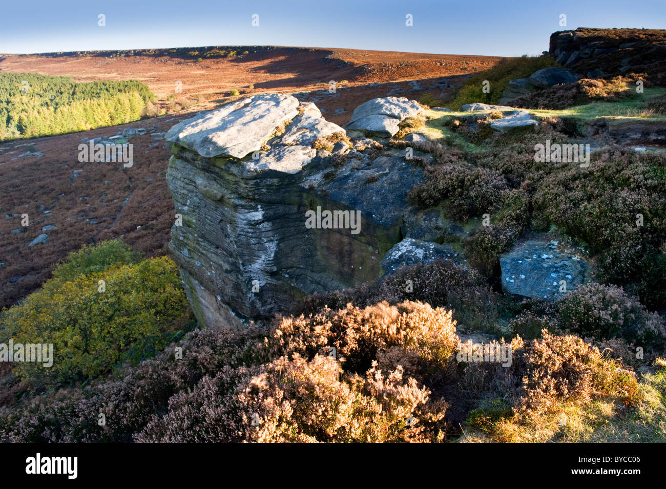 Burbage Rocks, Burbage Moor, Near Hathersage, Peak District National ...