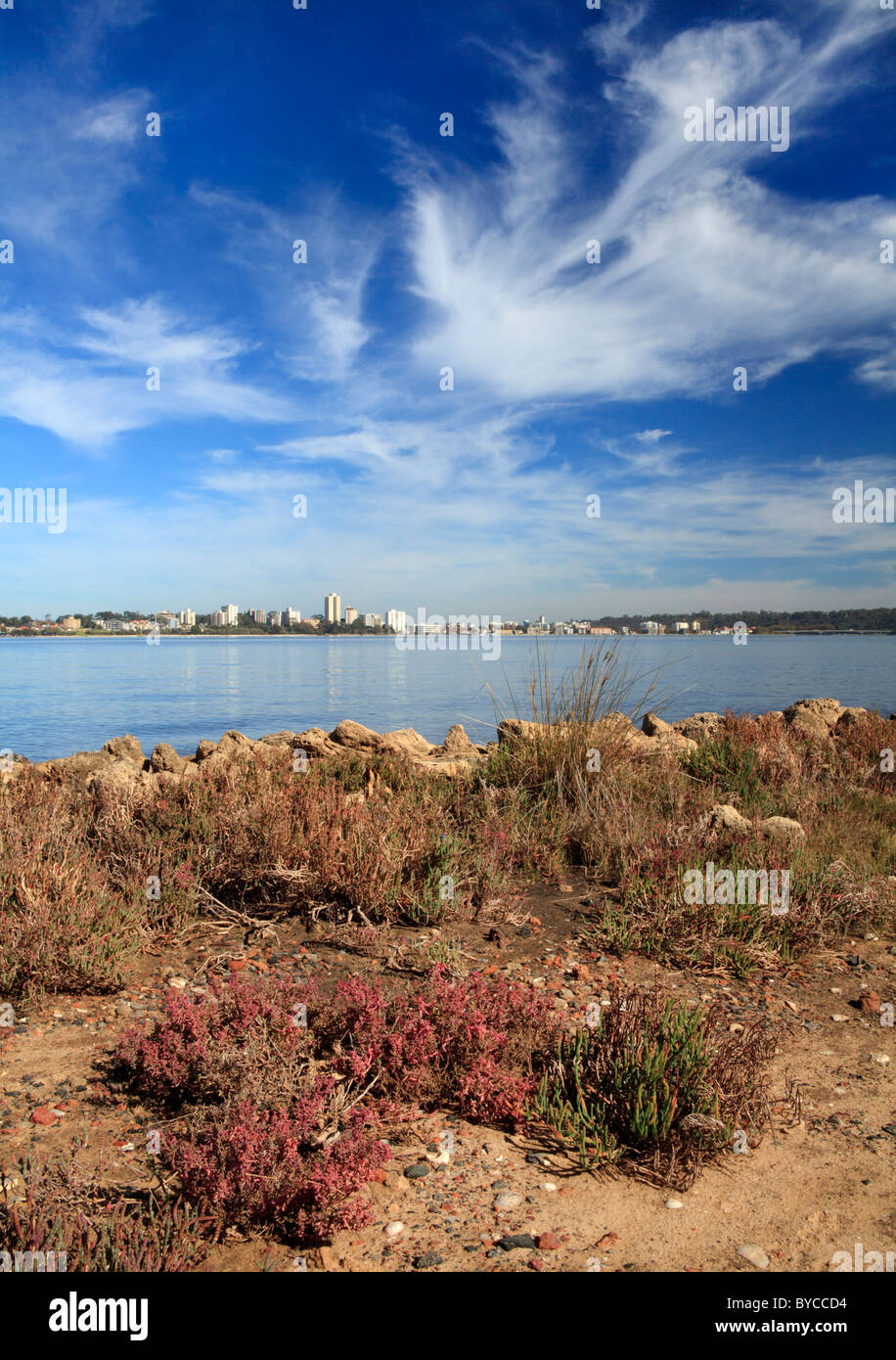 Heirisson Island A Class Nature Reserve with a view across the Swan ...