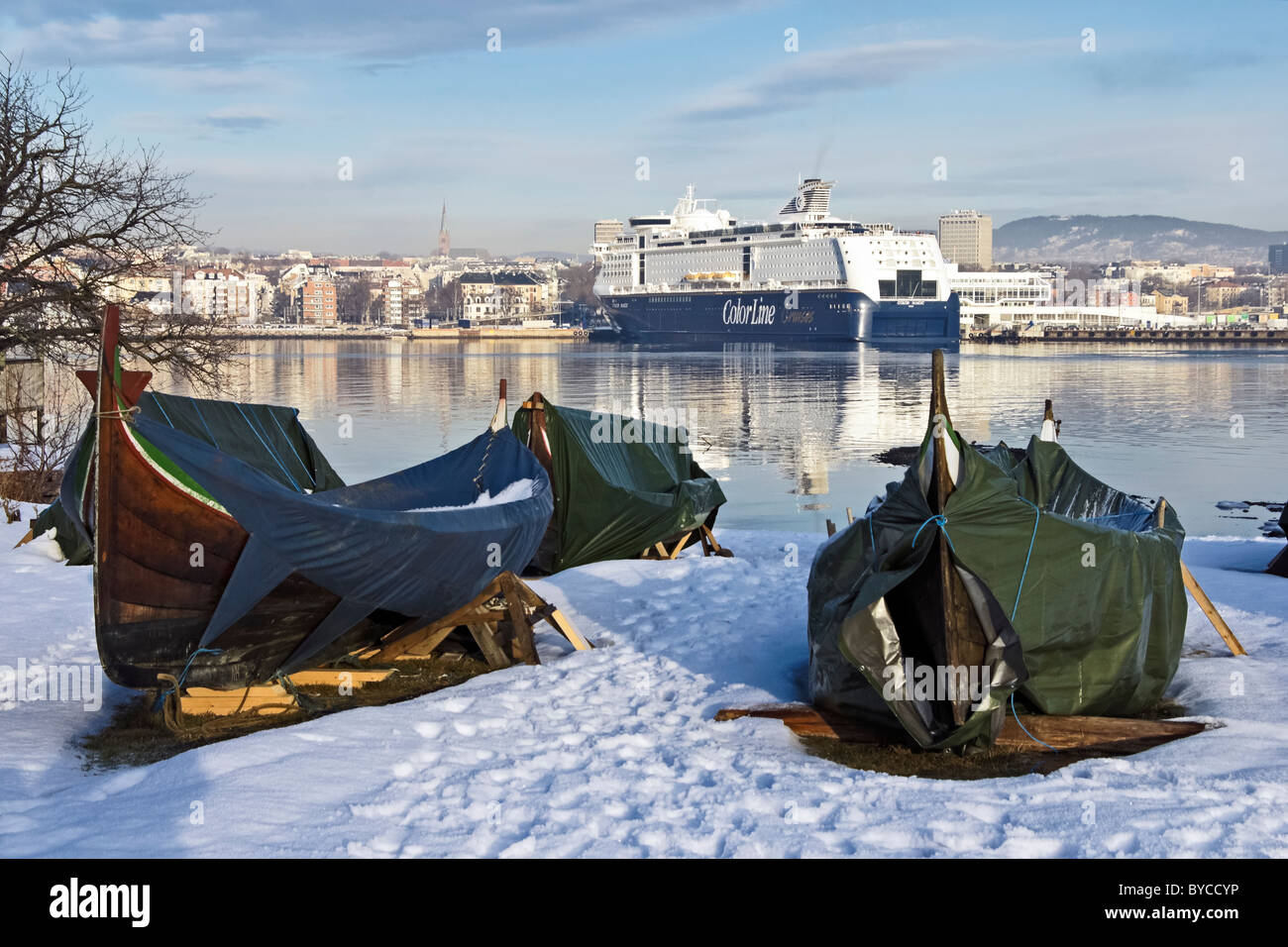 Color Line car and passenger ferry Color Magic berthed in Oslo harbour ...