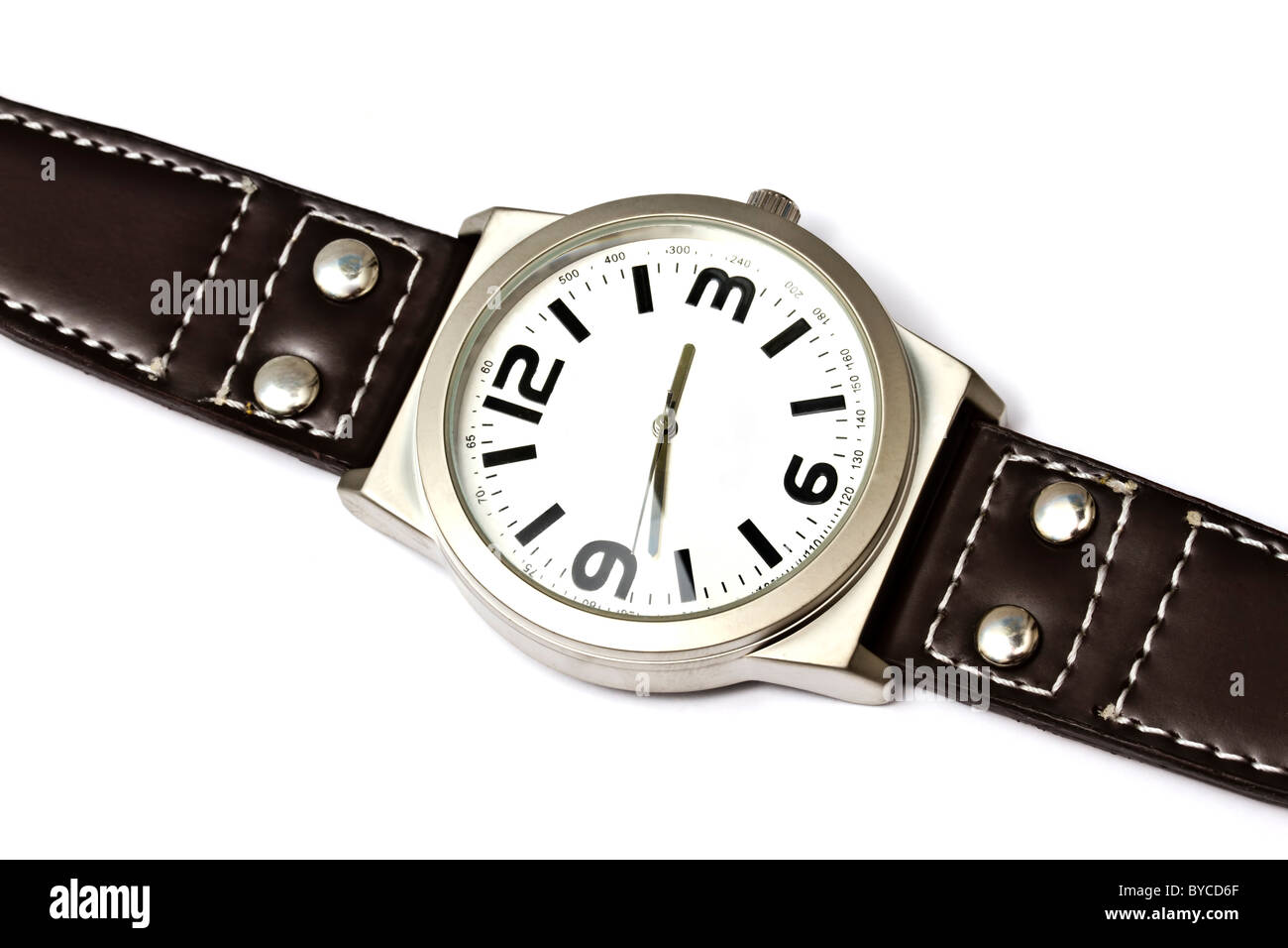 Fashion wristwatch isolated on white background Stock Photo - Alamy