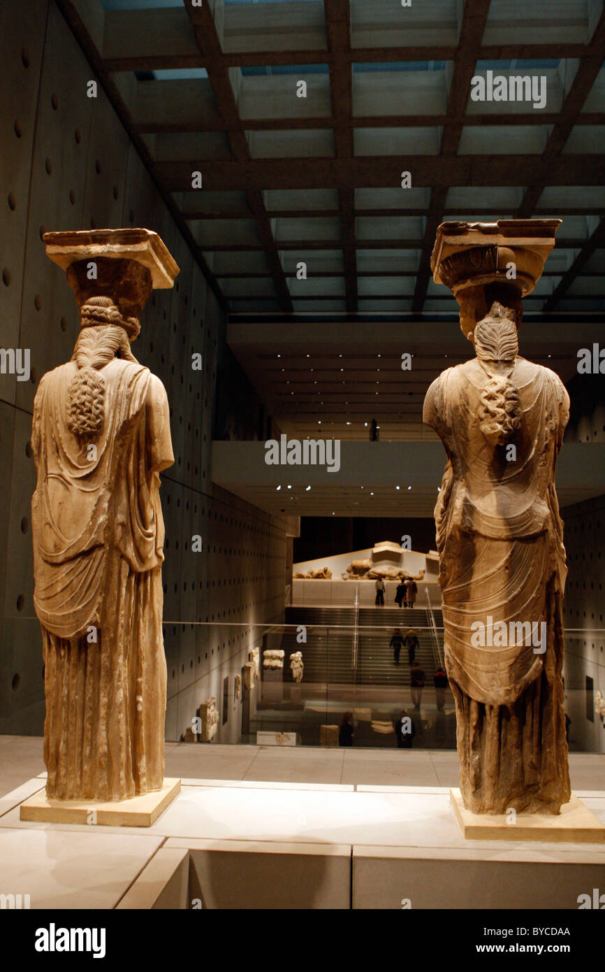 Original Caryatids in Acropolis museum Stock Photo - Alamy