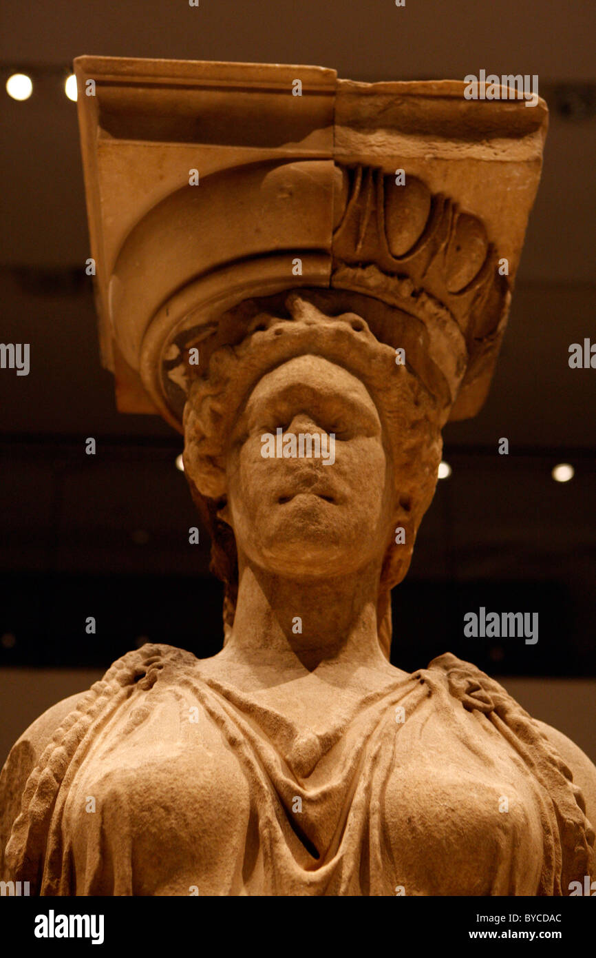 Original Caryatids in Acropolis museum Stock Photo - Alamy