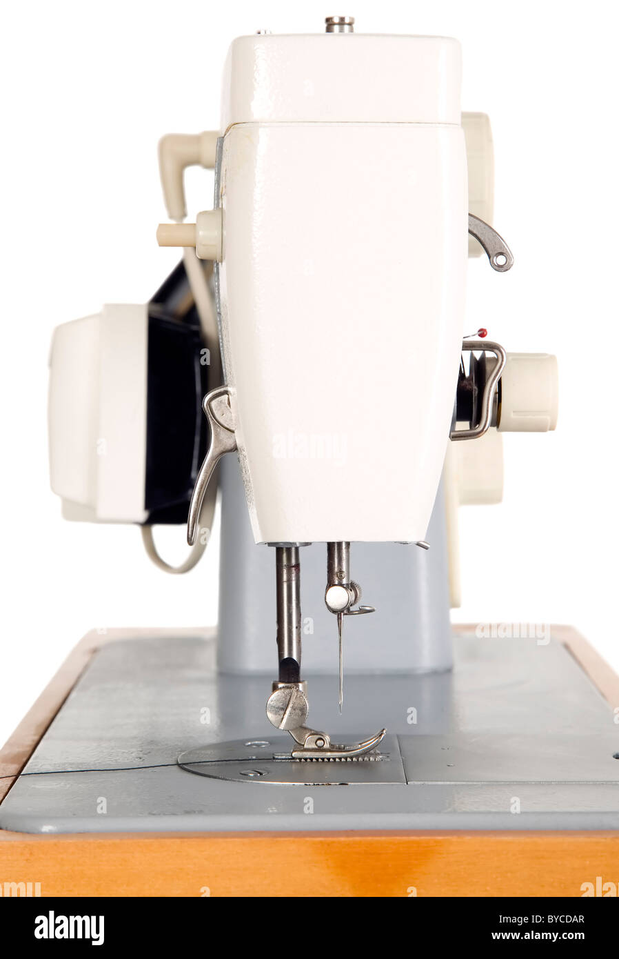 Old vintage sewing machine for making clothes Stock Photo - Alamy