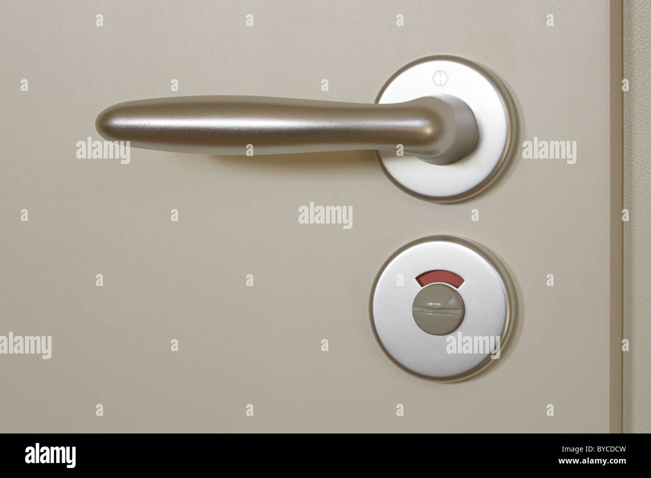 Knob of a bathroom door, closed Stock Photo - Alamy