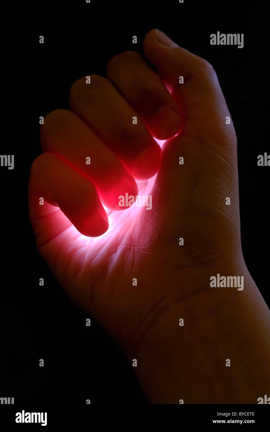 Light captured in child's hand Stock Photo - Alamy