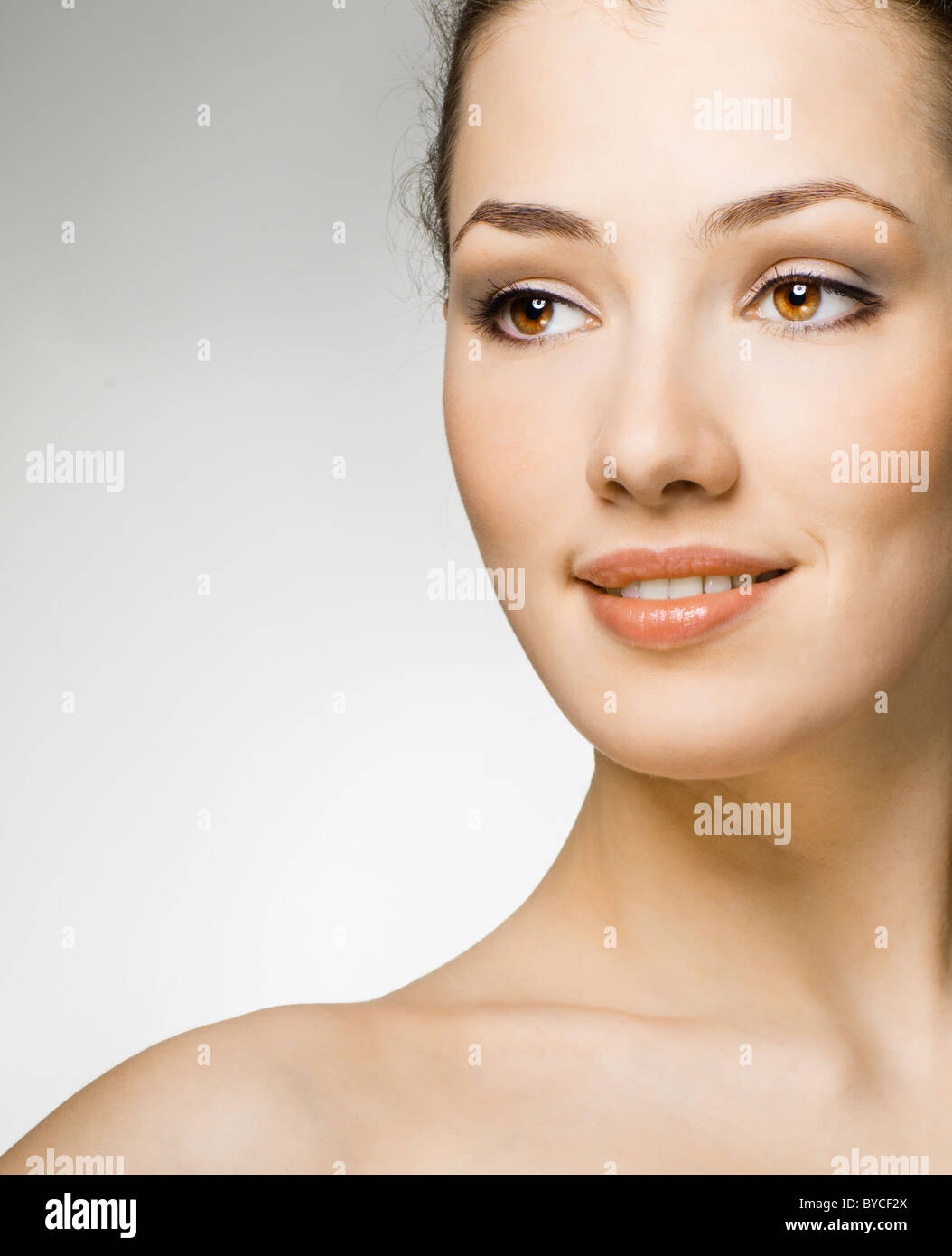 beauty girl on the white background Stock Photo - Alamy