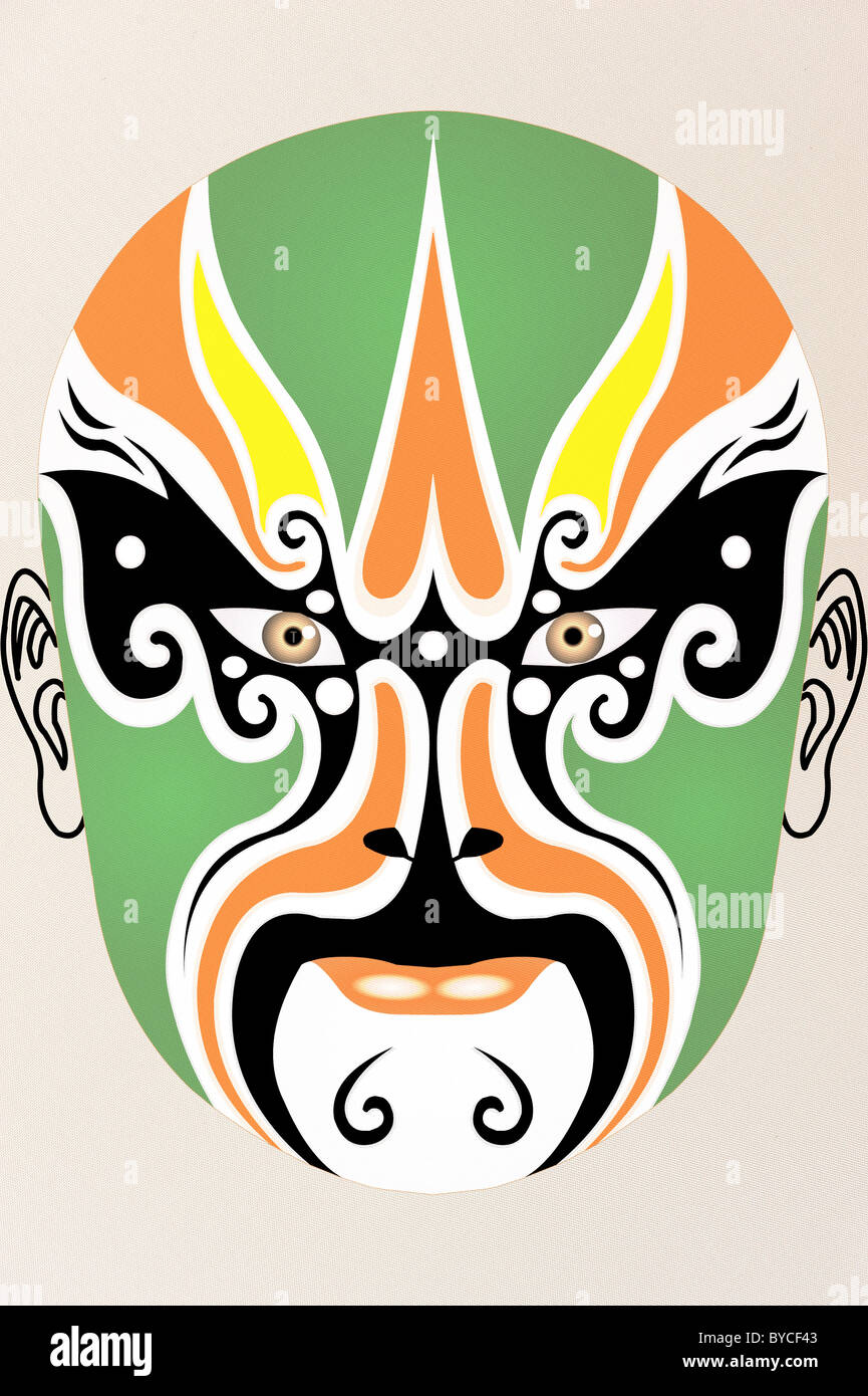 chinese opera face Stock Photo - Alamy