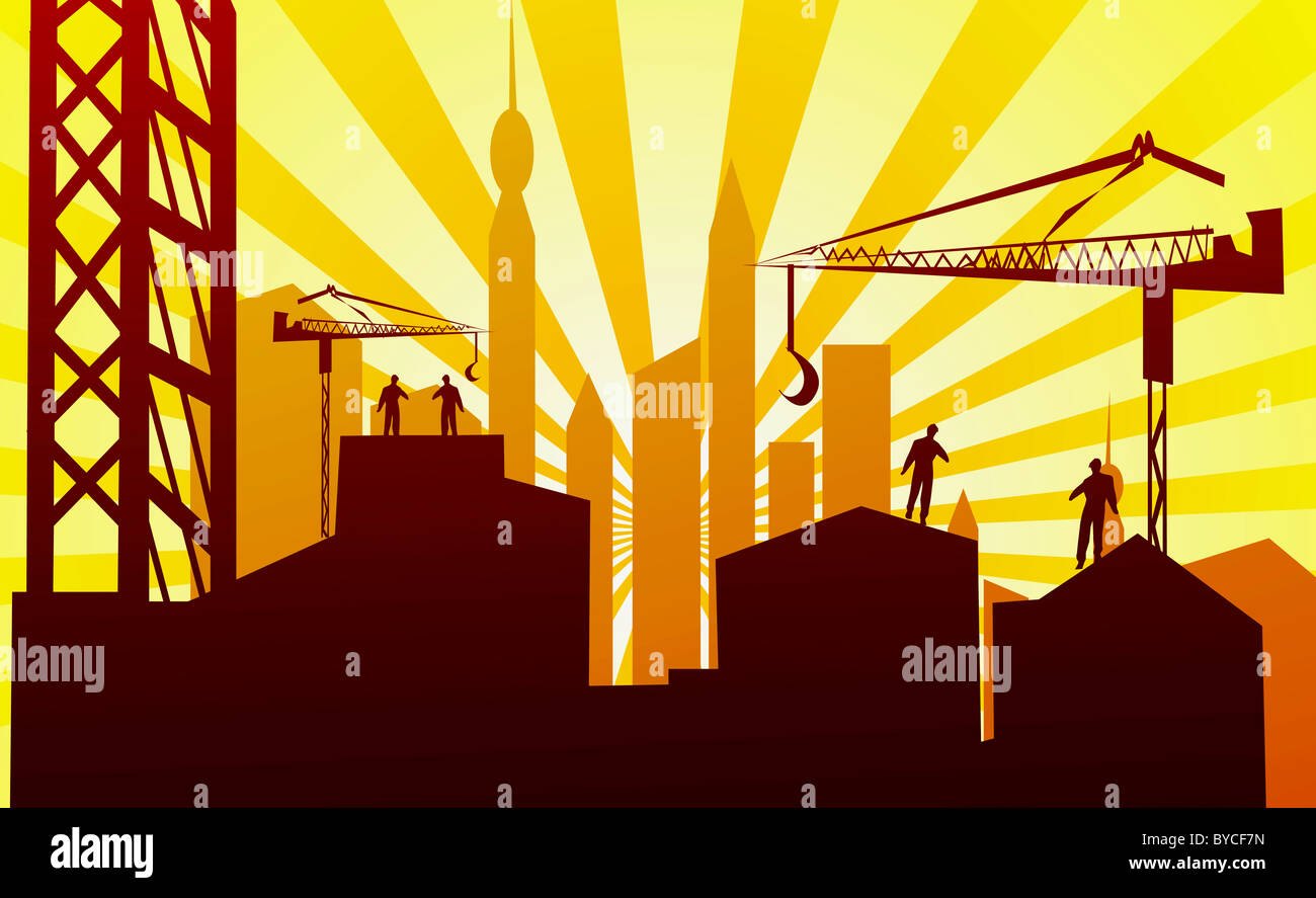 silhouettes of building Stock Photo - Alamy