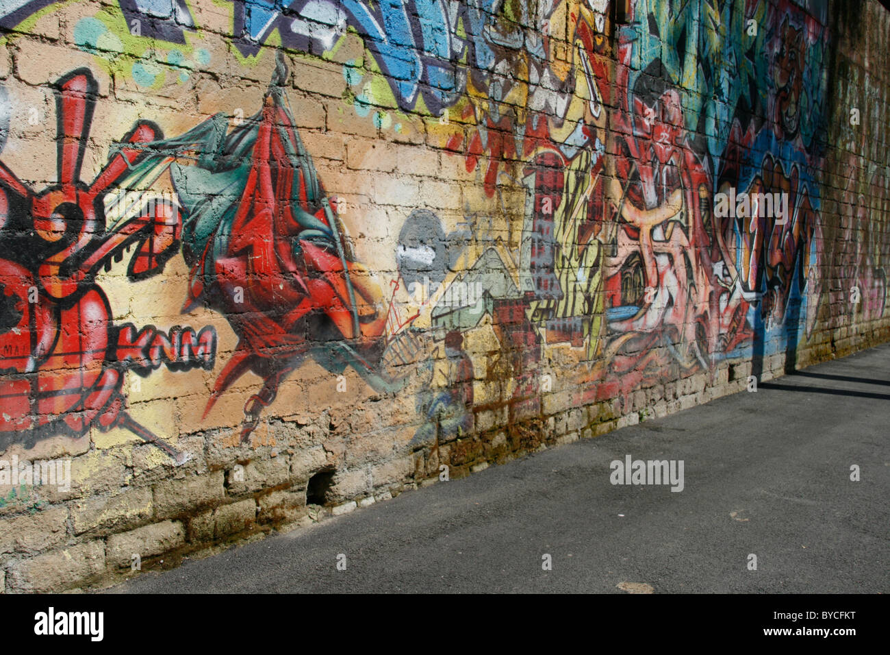 urban graffiti on wall in city town Stock Photo - Alamy