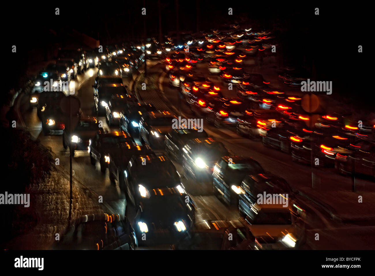 Traffic Jam At Night High Resolution Stock Photography and Images - Alamy