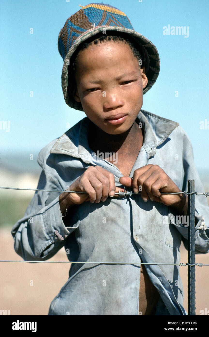 San Bushmam boy, Tchumkwe, Bushman land, Namibia Stock Photo - Alamy