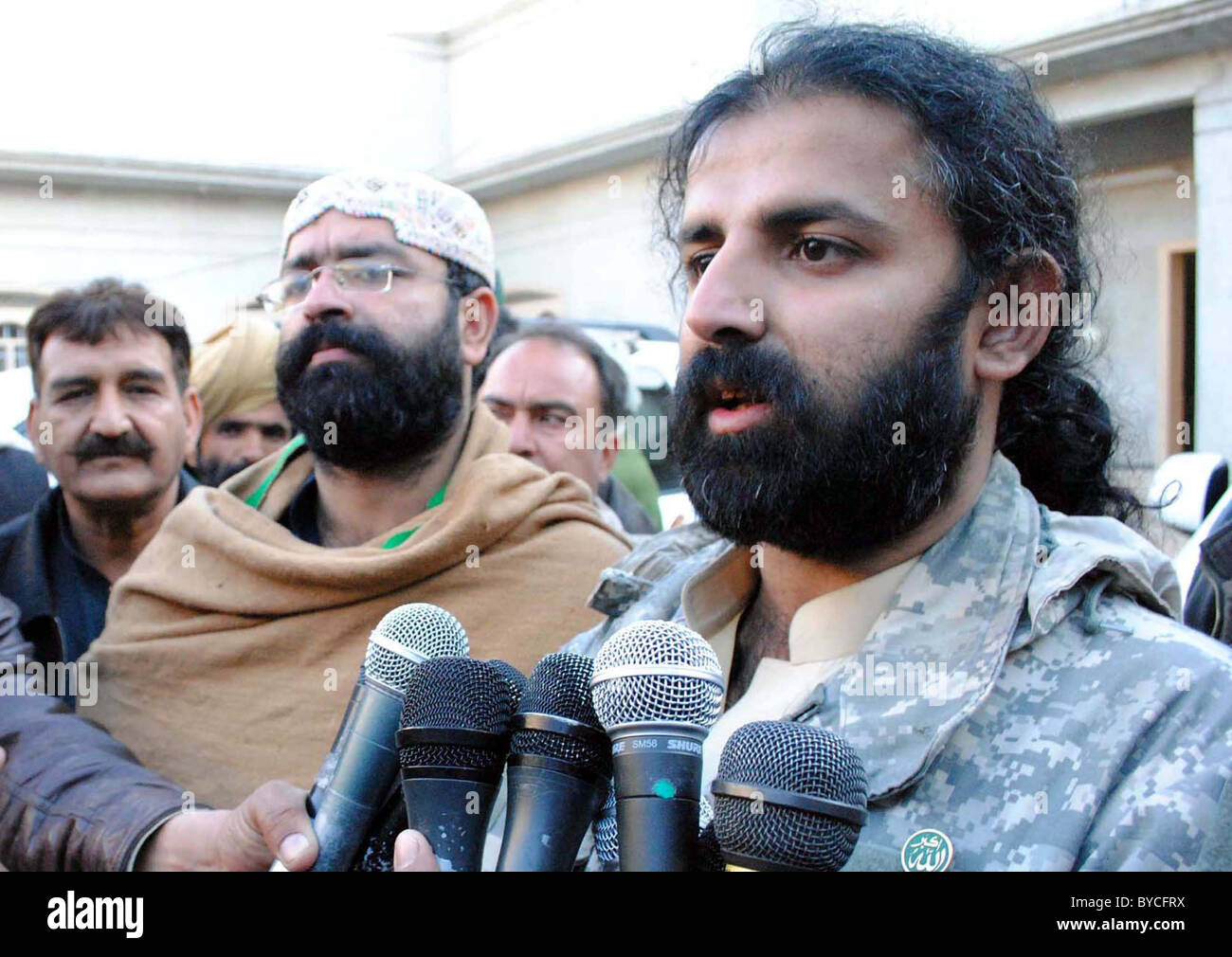 Jamhori Watan Party (JWP) leader, Shah Zain Bugti talks with ...