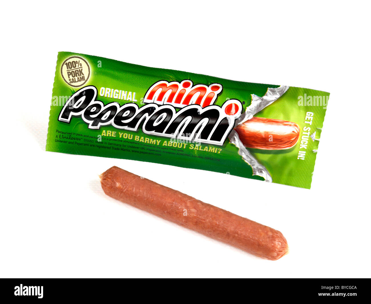 Branded Packaging Of Mini Peperami Savoury Spicy Snack Sausages Ready ...