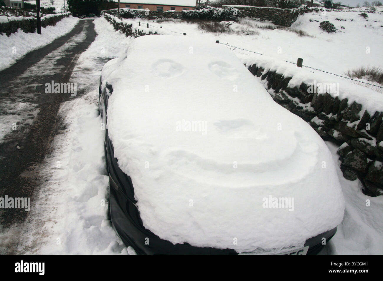 heavy snow in north wales, great britain uk Stock Photo - Alamy