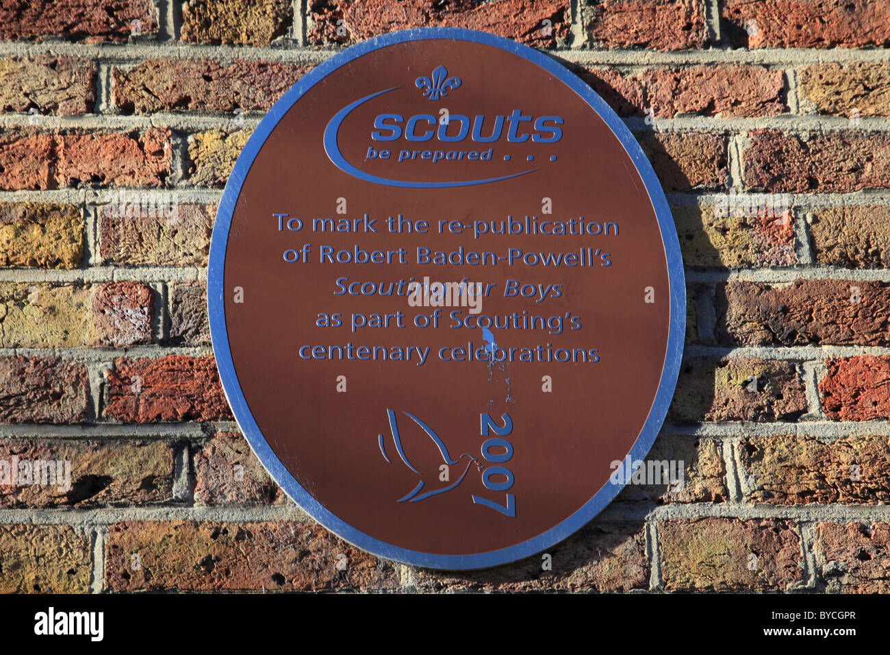 Wimbledon Windmill plaque commemorating Robert Baden-Powell Stock Photo ...