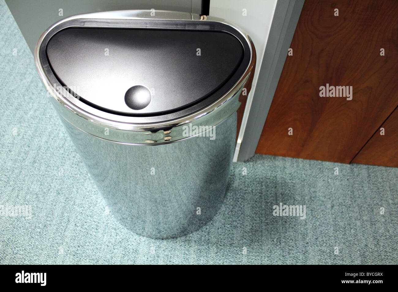 Metal office bin Stock Photo - Alamy
