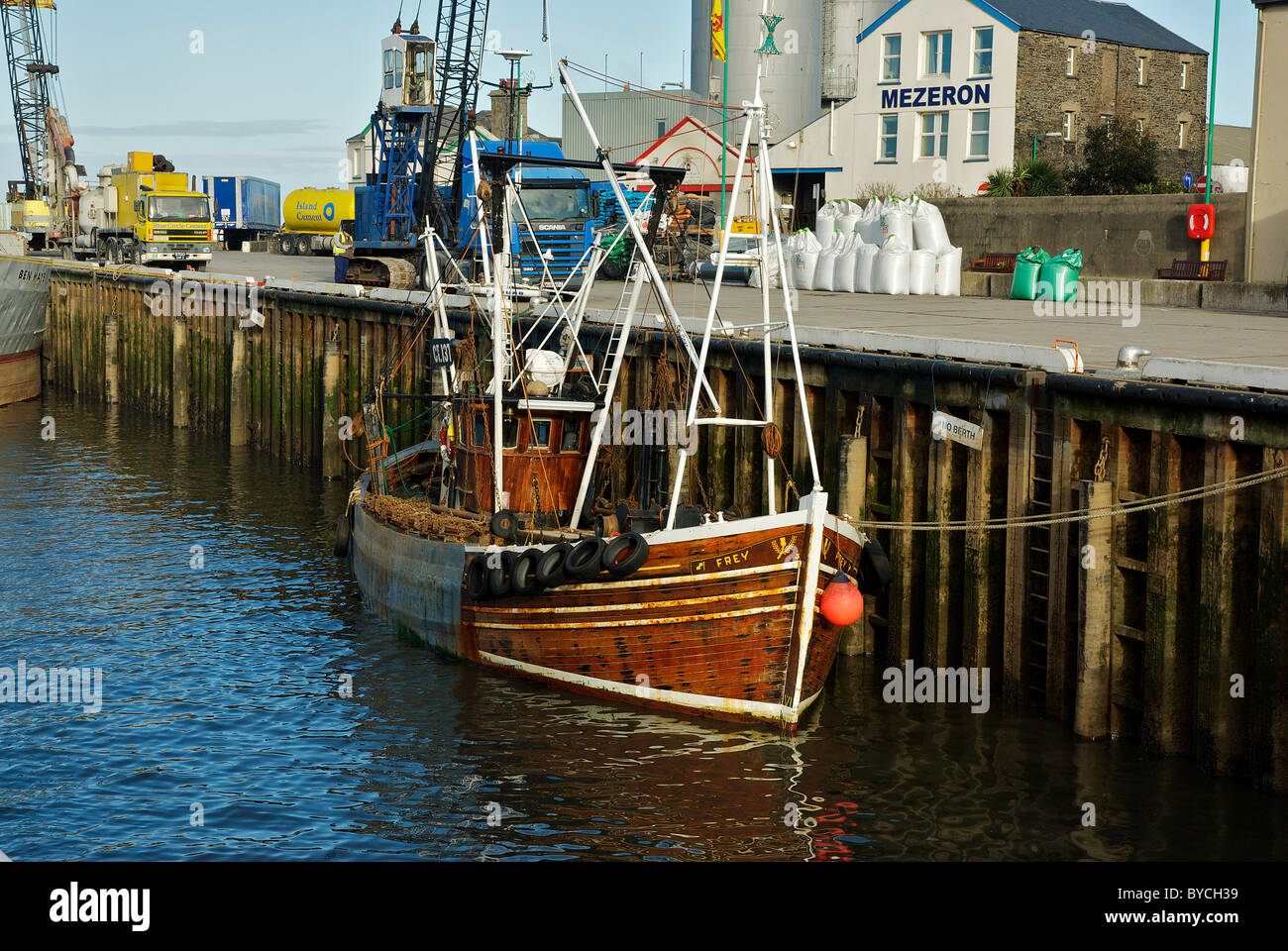 Fishing boat Frey CT137 at Ramsey Harbour, Isle of Man Stock Photo - Alamy