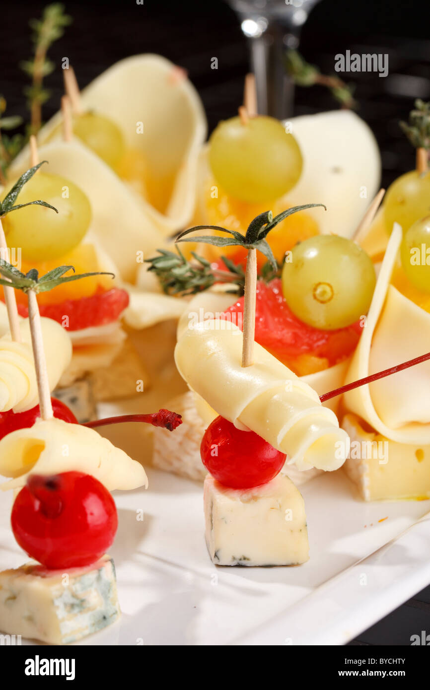 canape on the plate Stock Photo - Alamy
