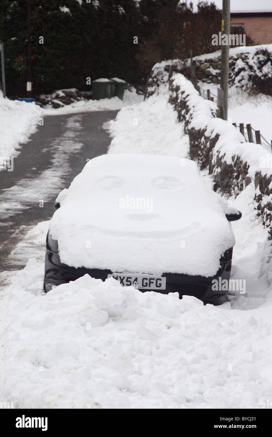 heavy snow in north wales, great britain uk Stock Photo - Alamy