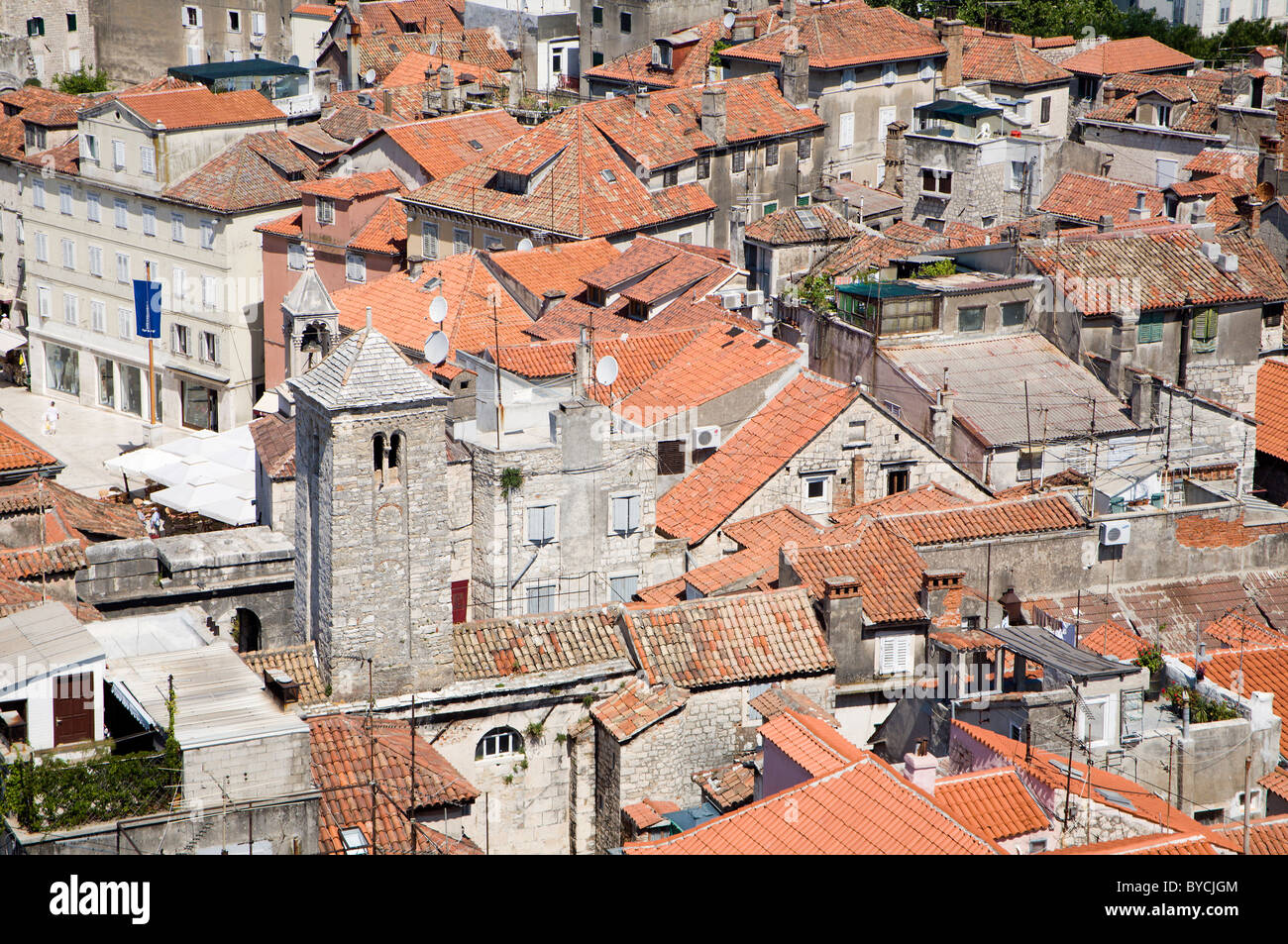 roofs of old Split Stock Photo - Alamy