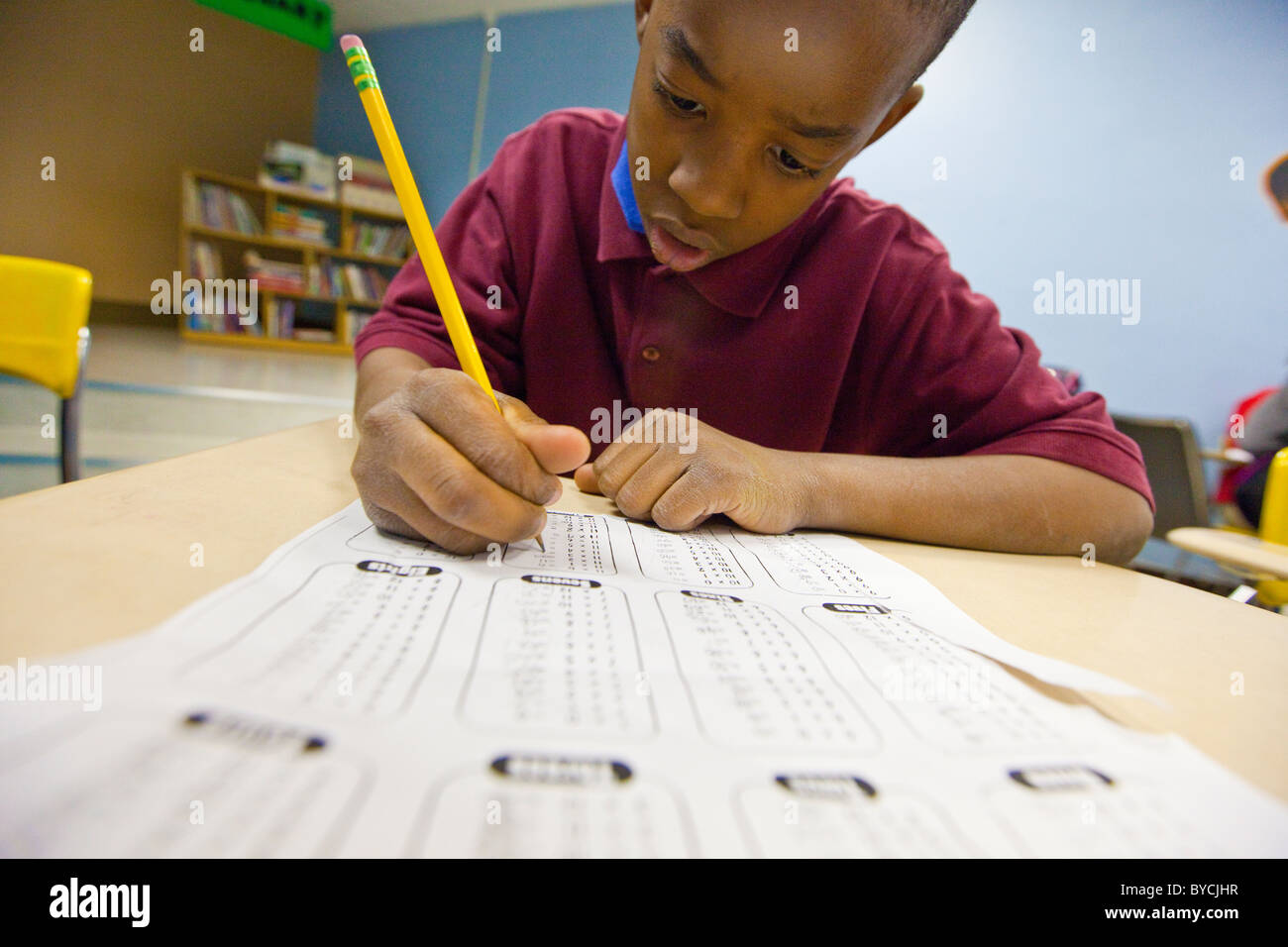 Schoolwork in a classroom in Washington DC Stock Photo - Alamy