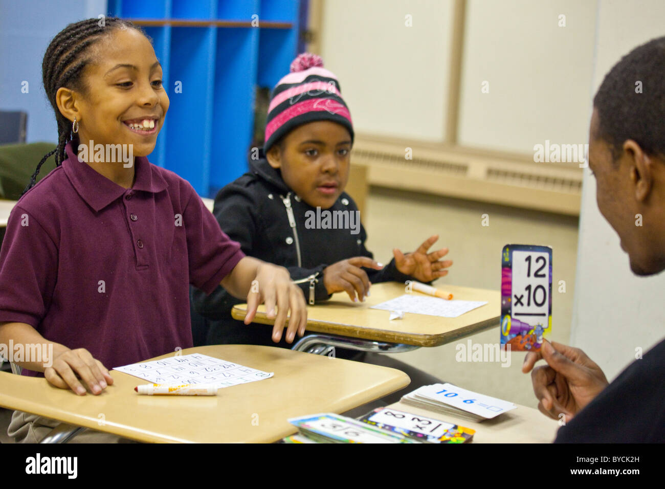 Flashcards in a classroom in Washington DC Stock Photo - Alamy