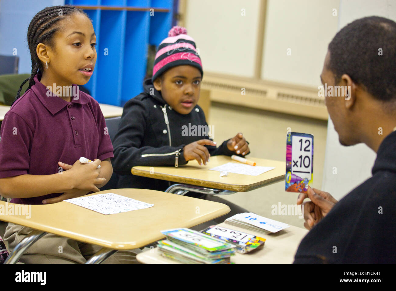 Flashcards in a classroom in Washington DC Stock Photo - Alamy