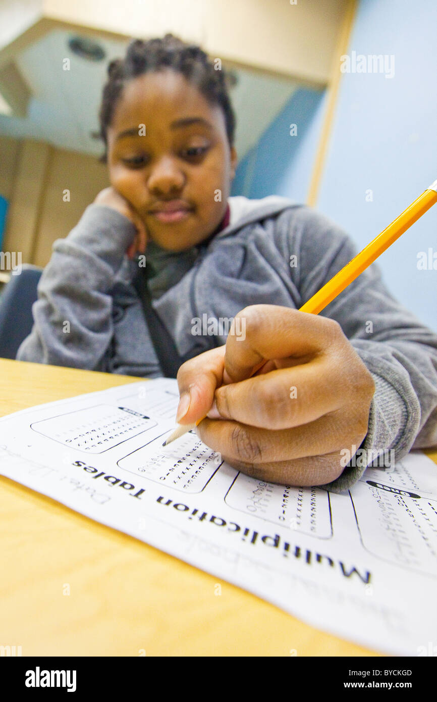 Schoolwork in a classroom in Washington DC Stock Photo - Alamy