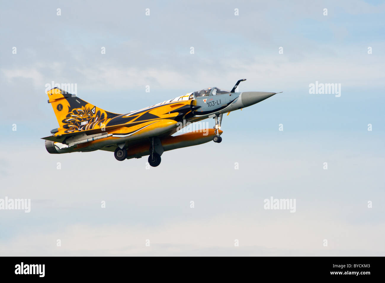 Special painted French Air Force Mirage 2000 landing Stock Photo - Alamy