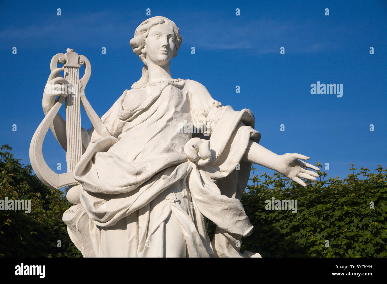 Vienna - The statue of Thalia Muse of Comedy in the gardens of ...