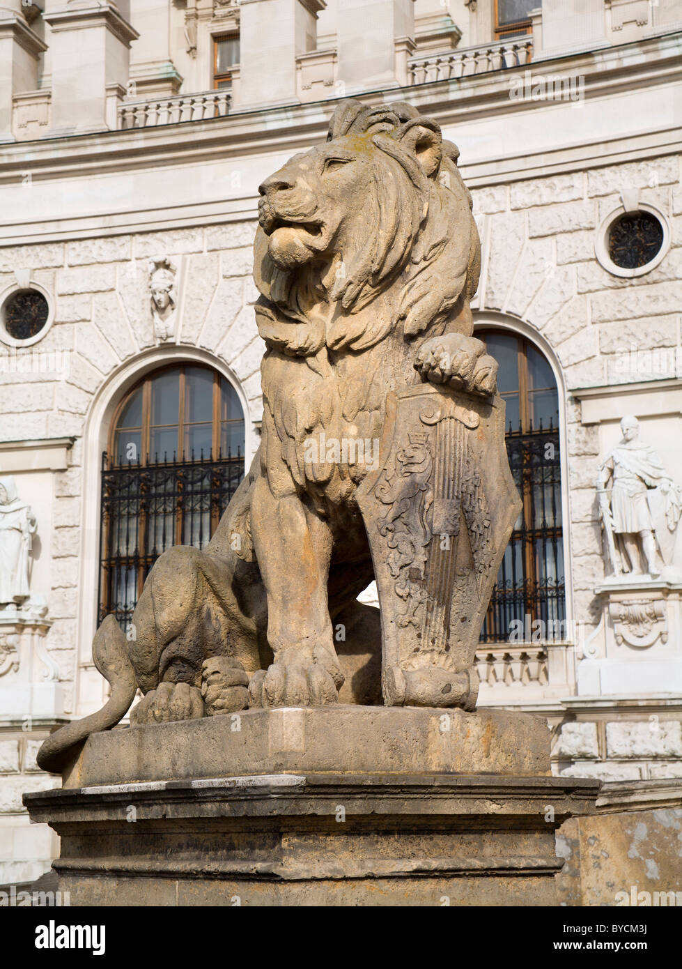 Vienna - lion for the national library Stock Photo - Alamy