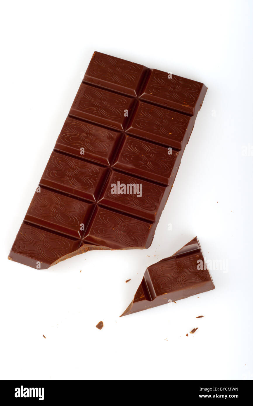 Broken chocolate bar Stock Photo - Alamy