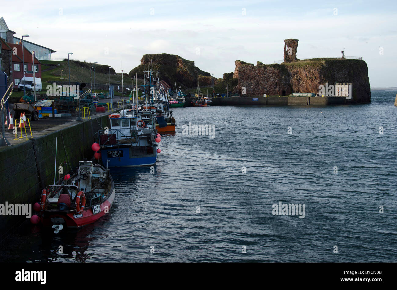 Fishing boats in Dunbar Harbour, East Lothian, Scotland Stock Photo - Alamy
