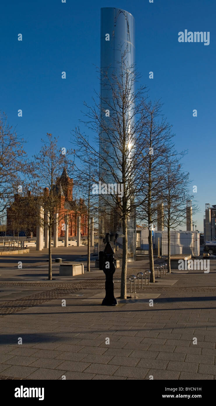 Millennium Square and Pierhead building Cardiff Bay South Wales Stock ...
