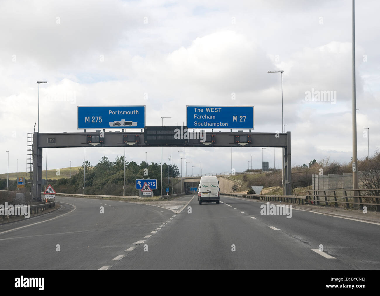 Motorway junction sign hi-res stock photography and images - Alamy