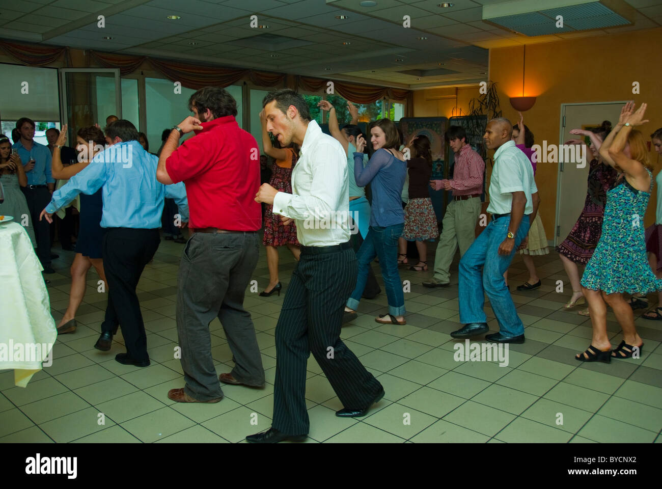 Paris, France, Group Class of Teenagers Learning Dance, with Male ...