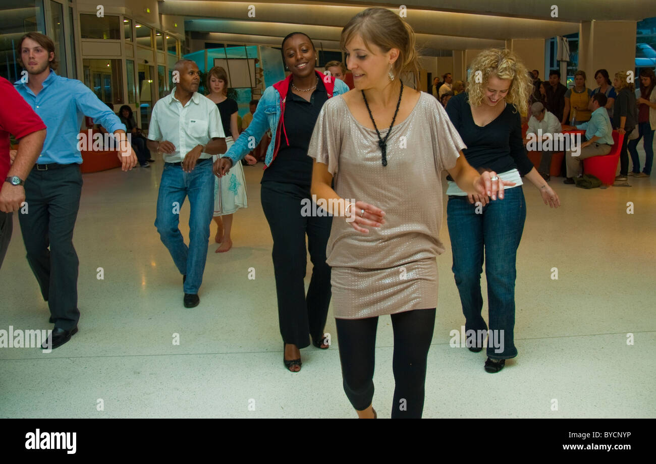 Paris, France, Group Teens Learning Dancing Salsa , Female Instructor ...