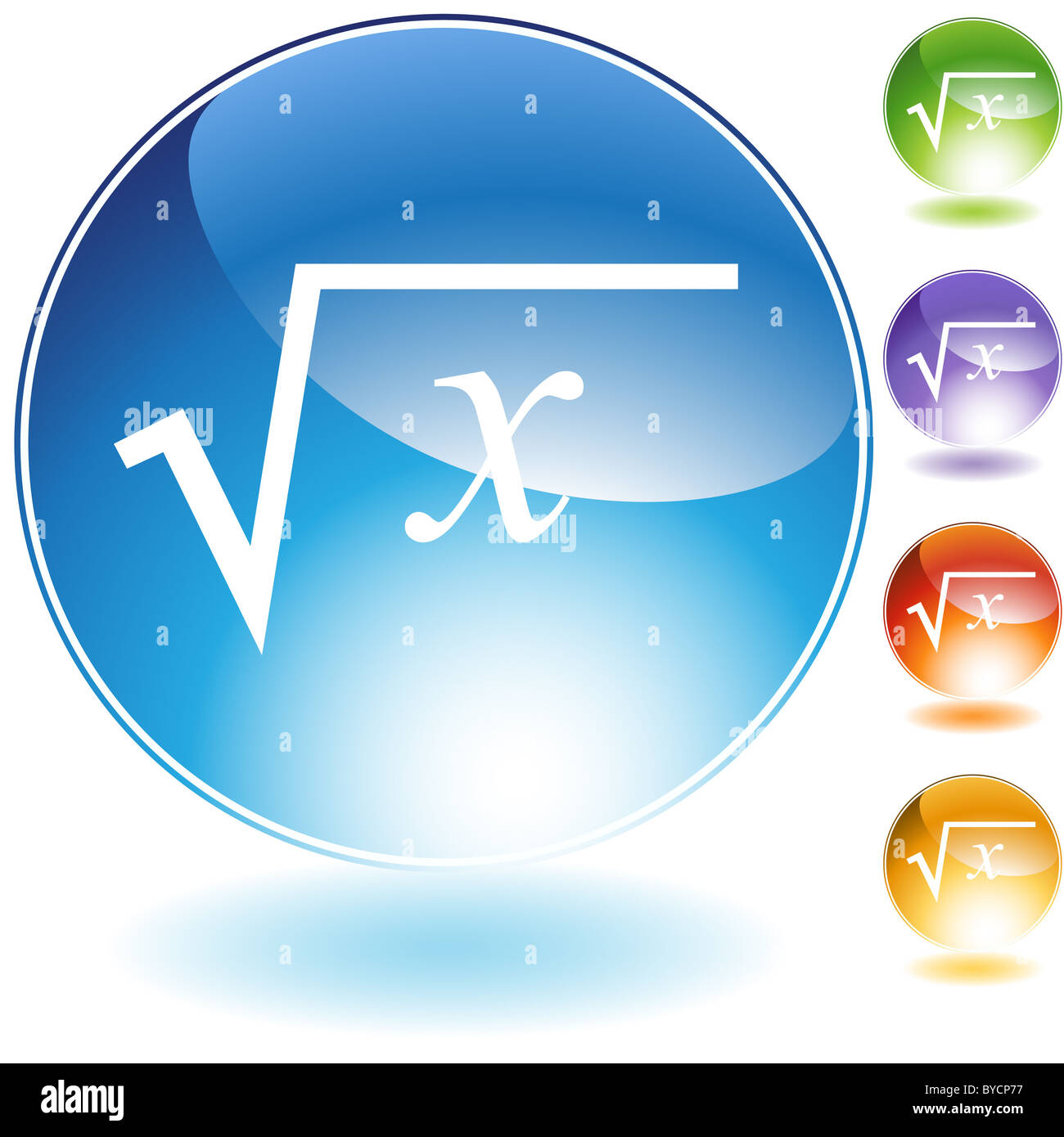 Square root crystal icon isolated on a white background Stock Photo - Alamy