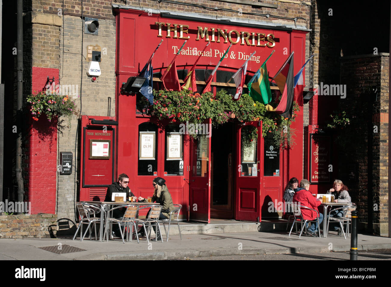 The Minories public house, under the railway arches close to the Tower ...