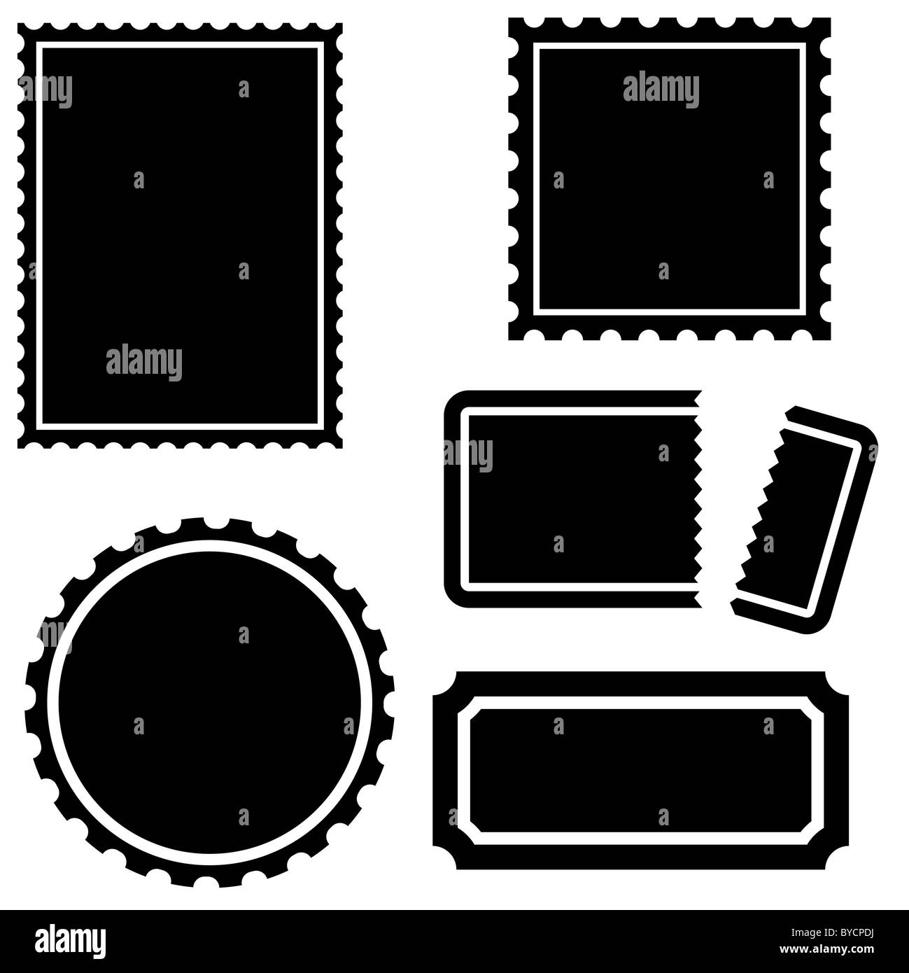 Set of multiple labels - stamp / ticket style Stock Photo - Alamy