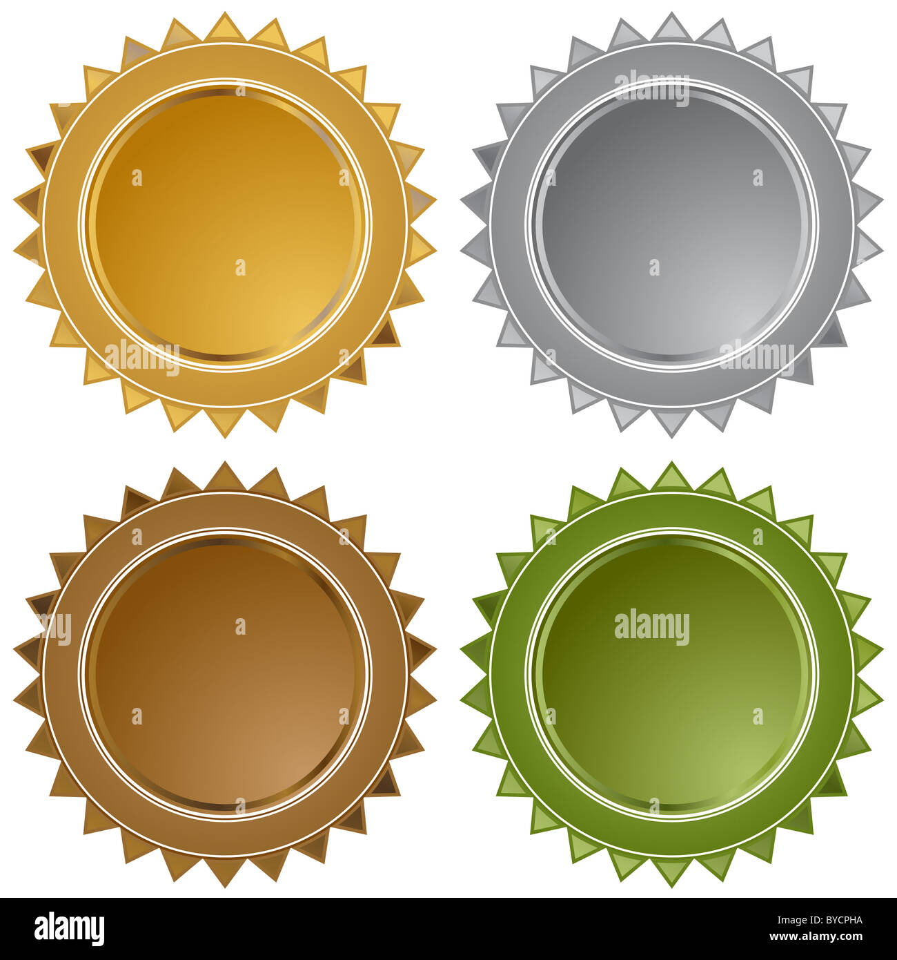 Star seals isolated on a white background Stock Photo - Alamy