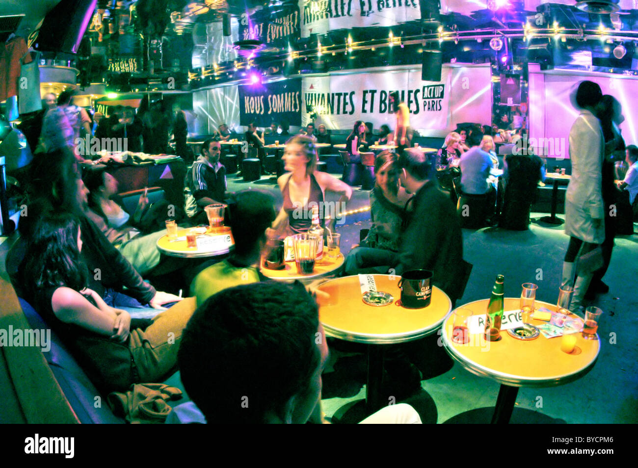 PARIS, France - Medium Crowd People, Young Adults Siting at Tables ...